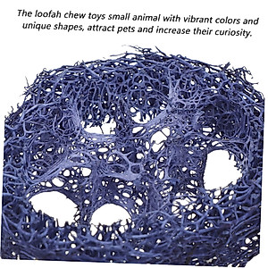 iplusmile 48 Pcs Loofah Chew Toys Hamster Chew Toys Hamster Toy Bunny Teeth Toys Rabbit Chew Toys Bunny Dental Loofah Chews for Small Animals Rat Chew Toys Rat Toys Supplies Guinea Pig