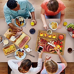 Large charcuterie board,charcuterie boards gift set,Lightweight Cheese Board and solid wood Charcuterie platter,House Warming Gifts New Home, Wedding Gifts for Couple,Kitchen Gift (Style A)