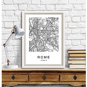 Custom Map Poster Personalized Map Print City Map Wall Art Decor Black and White Sizes Available