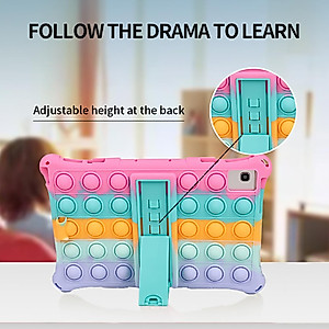 AIJAKO 10.4 Inch Silicone Case for TECLAST T40S Tablet, Protective Cover with Multi-Viewing Angles Stand Pencil Holder for TECLAST T40S/TECLAST T40 Pro/TECLAST T40/TECLAST T40 Plus/T40 5G, Pink Purple