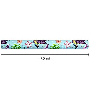 RUSPEPA Reversible Wrapping Paper Roll - Floral Design Great for Birthday, Party, Bridal Shower - 17.5 Inches X 32.8 Feet, Hummingbird