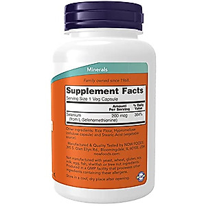 NOW Foods Selenium 200 mcg VCaps, 180 ct