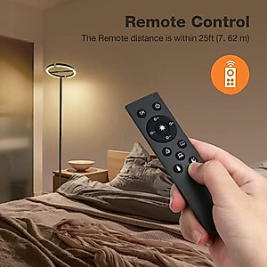 Floor Lamps for Living Room,SIBRILLE Modern Stepless Dimmable Standing Lamp 3000-6000K,20W LED Rotatable Reading Standing Light,Touch&Remote Control Uplighter Floor Lamp for Living Room Bedroom Office