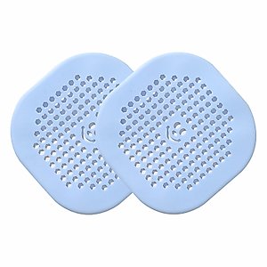 Shower Drain Hair Catcher, Hair Drain Catcher with Suction Cups Tub Drain Hair Catcher Hair Stopper for Shower Drain Bathtub Hair Drain Catcher for Bathroom Bathtub Kitchen Sinks (Blue)