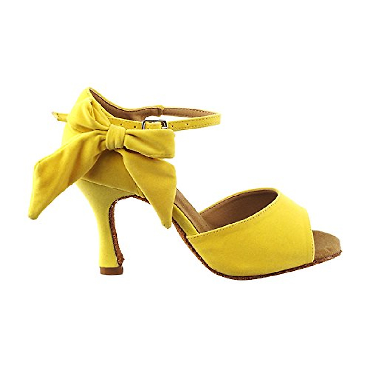 50 Shades Green Ballroom Latin Dance Shoes for Women: SERA7010 Yellow, 3" Heel, Size 8 1/2