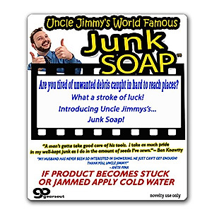 Gears Out Jimmy’s Dirty Junk Soap Cleans Men’s Filthy Junk Funny Novelty Soap for Men Stocking Stuffers for Husband Boyfriend Weird White Elephant Ideas Dirty Santa Party Prizes Novelty Wiener Soap