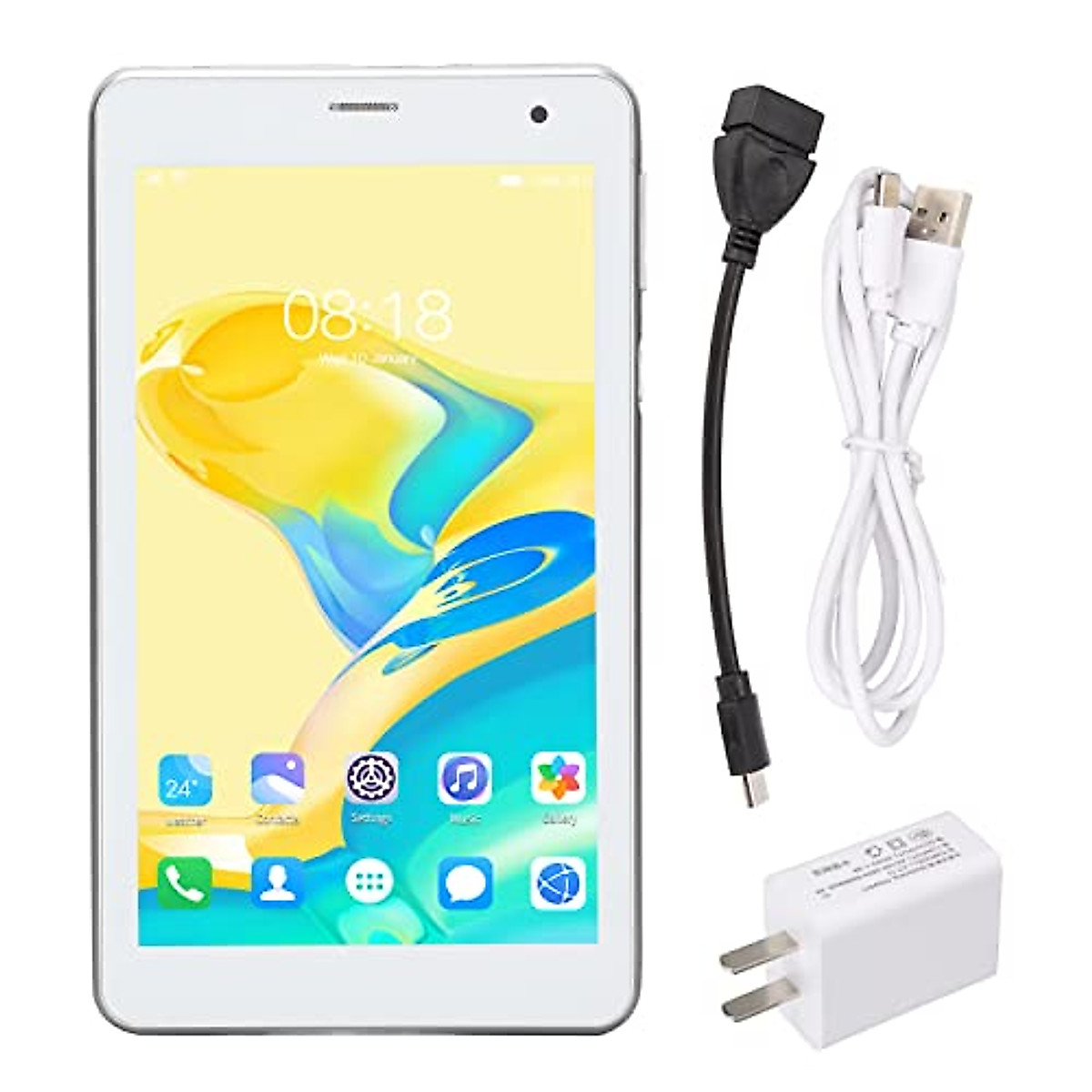 Gaoxin Kids Tablet, Support 128GB 8 Core Processor Dual Band Dual Camera 7Inch Tablet for Home US Plug