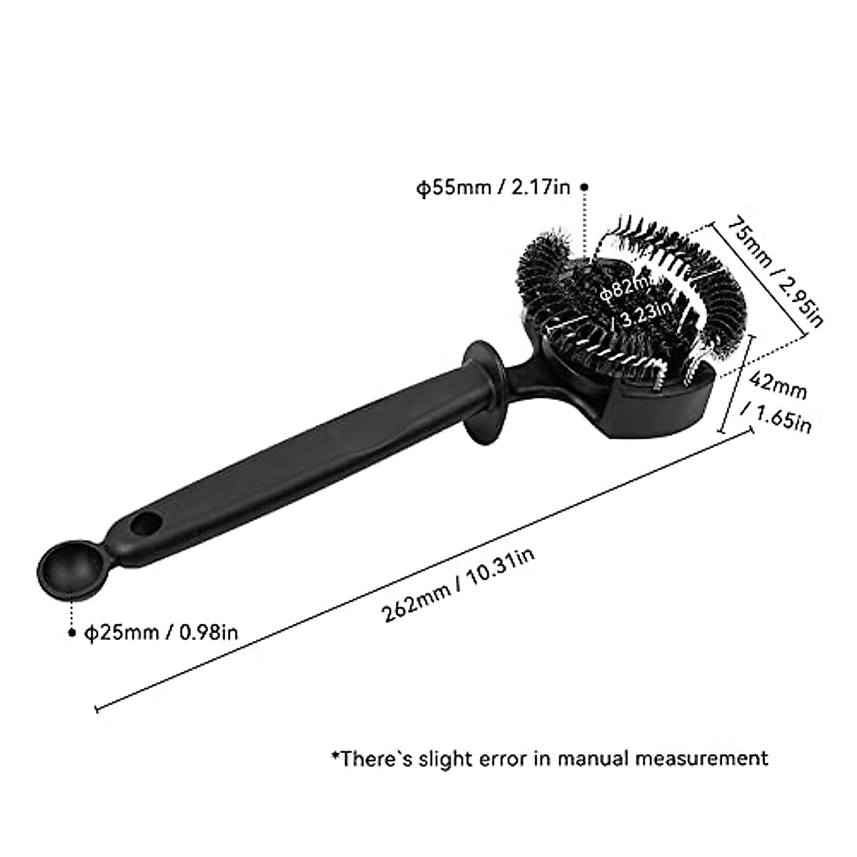 watchget Espresso Coffee Machine Cleaning Brush Espresso Group Head Cleaning Brush Detachable 360°Nylon Bristles Espresso Machine Cleaning Tool V2 58mm