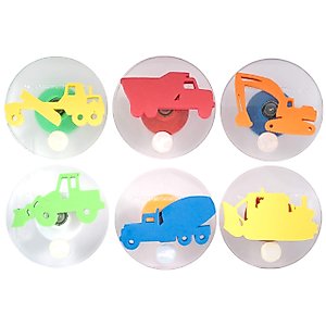 READY 2 LEARN Giant Stampers - Construction Vehicles - Set of 6 - Easy to Hold Foam Stamps for Kids - Arts and Crafts Stamps for Displays, Posters, Signs and DIY Projects