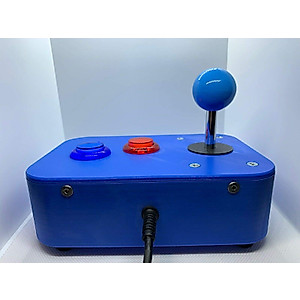 Atari Joystick 7800 2600 Controller Control Arcade Stick Handmade 3D Printed Case Blue