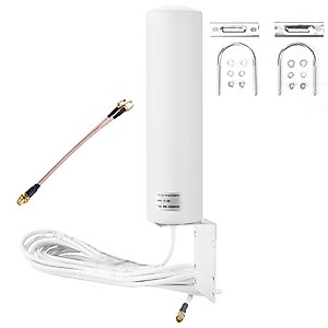 ZDTECH High Gain 10-12dBi External SMA Male/Dual SMA Male 3G 4G 5G LTE Omni Directional Outdoor Antenna for Mobile Cell Phone Cellular 4G/LTE/5G Router Modem Gateway(698-4000 MHz)