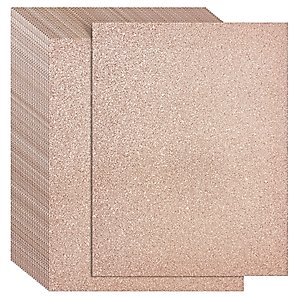 Bright Creations 24 Sheets Rose Gold Glitter Cardstock Paper 8.5 x 11 for Scrapbooking, DIY Projects, Arts and Crafts (280gsm)