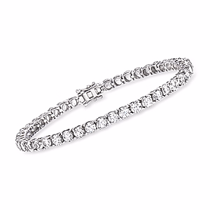 Ross-Simons 14.00 ct. t.w. White Topaz Tennis Bracelet in Sterling Silver. 7 inches