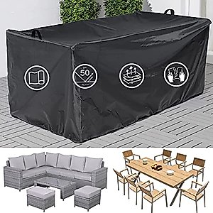 TIFILE | Patio Furniture Set Cover | Outdoor Sectional Sofa Set Covers | Rectangular/Square Patio Table Covers| Garden Table and Chair Set Covers Water Resistant Large -- 99" L x 82" W x 27.5" H