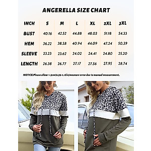 Leopard Print Hoodies for Women Long Sleeve Cheetah Shirts Color Block Fall Tops Drawstring Pullover Sweatshirt L
