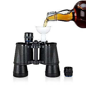 True Binocular Flask - Gameday Hidden Flask - Secret Alcohol Container - Black Secret Flask 16oz Set of 1