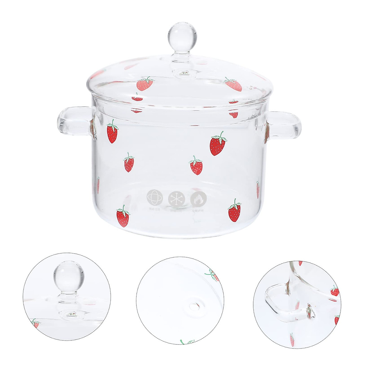 PRETYZOOM Soup Pot Stew Pots with Lids Sauce Pot with Lid Simmer Pot Sauce Pan with Lid Stew Pot - Stockpot with Lid Clear Pans with Lids Saucepan with Lid Stove Glass Household