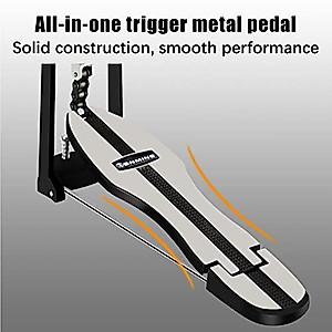 RANMING Practice Drum Pad Stand Kit Silent Drum Pad Set Drum Set Practice Kit with 1 Bass Drum Pedal,Hi-Hat Pedal,2 Drum stand,14 Inch Silent Cymbal,Dumb Drums for Beginners Adults (Black)