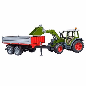 Bruder 02182 Fendt Vario 211 with frontloader and Tipping Trailer