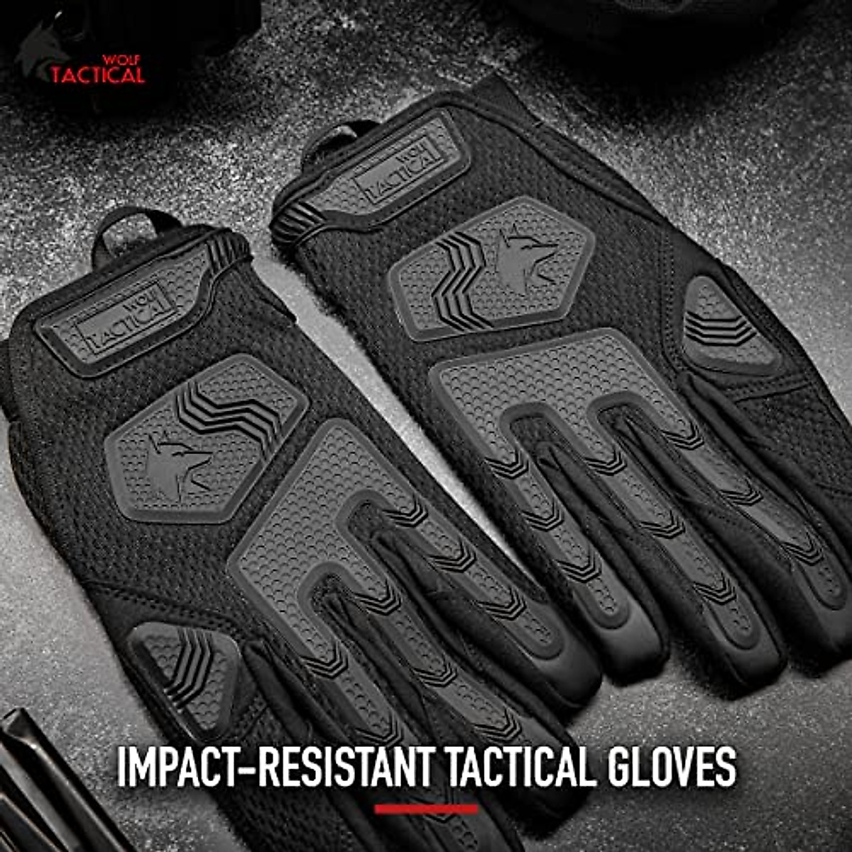 WOLF TACTICAL Shooting Gloves Tactical Gloves for Men Military Gloves, Airsoft Gloves for Paintball Combat Army Touchscreen