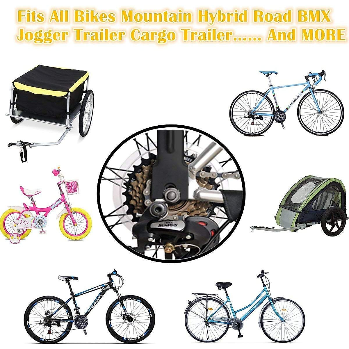 Uelfbaby Upgraded Bike Flags with Pole, 6 ft High Visibility Orange Fags with heavy Duty Fiberglass Flag Pole