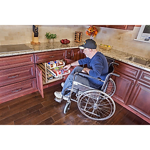 Wine Logic In-Cabinet Sliding Tray Wine Rack, 24-Bottle, Solid Maple Wood, Unstained with Clear Satin Lacquer Finish