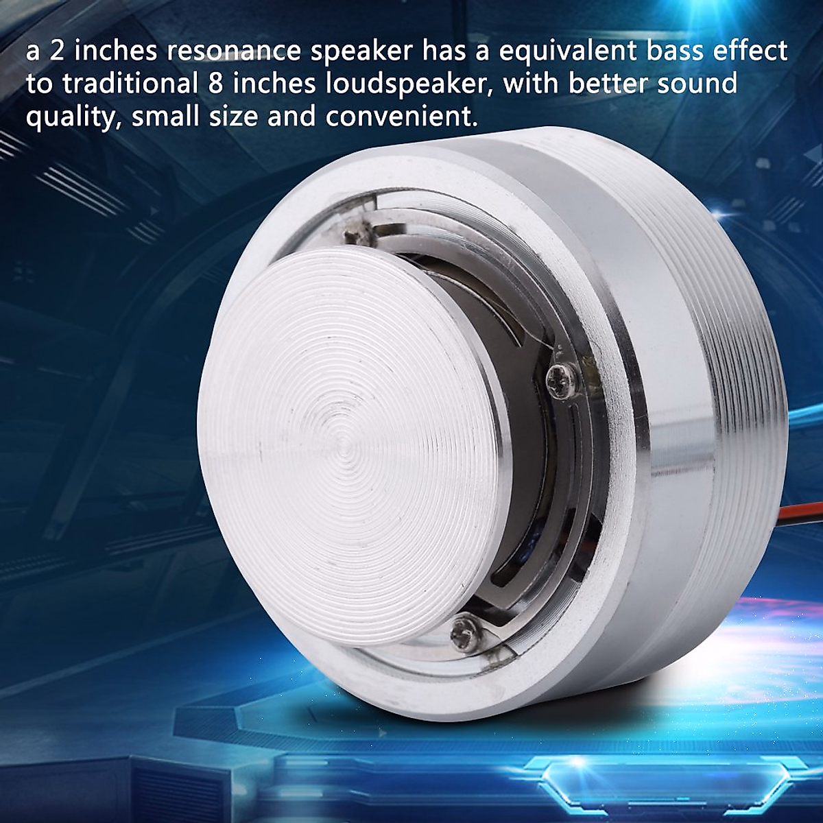 Resonance Speaker,1Pcs 50MM 2Inch All Frequency Resonance Speaker Vibration Strong Bass Louderspeaker for Equipment Sound Playback and Sound Expand (4Ω,25W) (1)