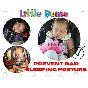 Little Bums Infant Neck Support, u-Shape Travel Pillow (Unicorn)