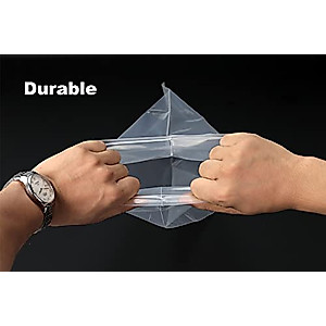 Foopama 200 PCS 1.5" x 1.5" Thick Small Clear Zip Poly Lock Plastic Bags Seal Reclosable Zip Bag Durable 2.4 Mil Jewelry Earrings Necklace Ring Coin Beads Pill Zipper Bags