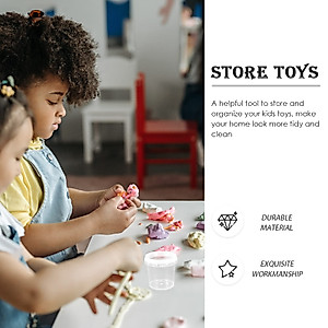 Toyvian Mini Mini Containers 18pcs Small Clear Plastic Buckets Ice Cream Tub Containers with Lid Handle Tiny Plastic Pails for Food Drinks Storage 150ml Transparent Snoop Slimes Snoop Slimes