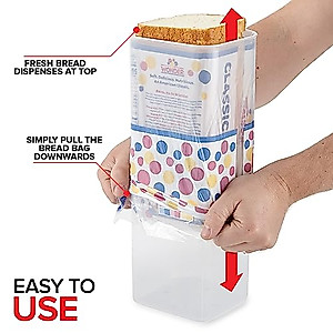 Stock Your Home Bread Container (2 Pack) Bread Loaf Keeper, Fresh Bread Storage Container, Clear Bread Saver, Bread Holder - Bread Bin for Bun, Bagel, and Bread Loaf, Plastic Bread Box (White & Brown)