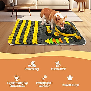 elecacc Snuffle Mat for Dogs, 19.7"×31.5" Snuffle Mat for Dogs Large Breed for Dogs/Cats/Rabbits Encourages Natural Foraging Skills & Mental Stimulation, Big Dog Snuffle Mat & Small Dog Snuffle Mat