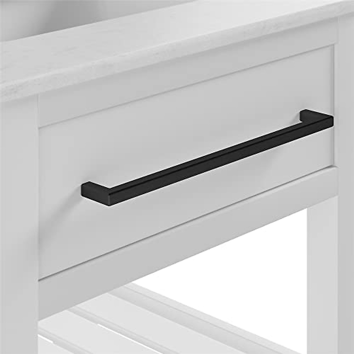 DHP Camden 24” Bathroom Vanity, White with Black Towel Rack