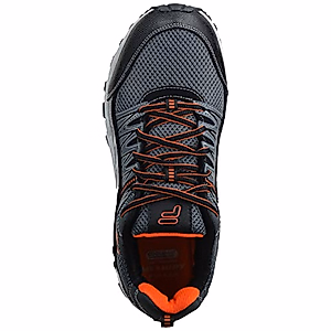 Fila mens Memory at Peak Composite Toe Trail Running Food Service Shoe, Castlerock/Black/Vibrant Orange, 10.5 US