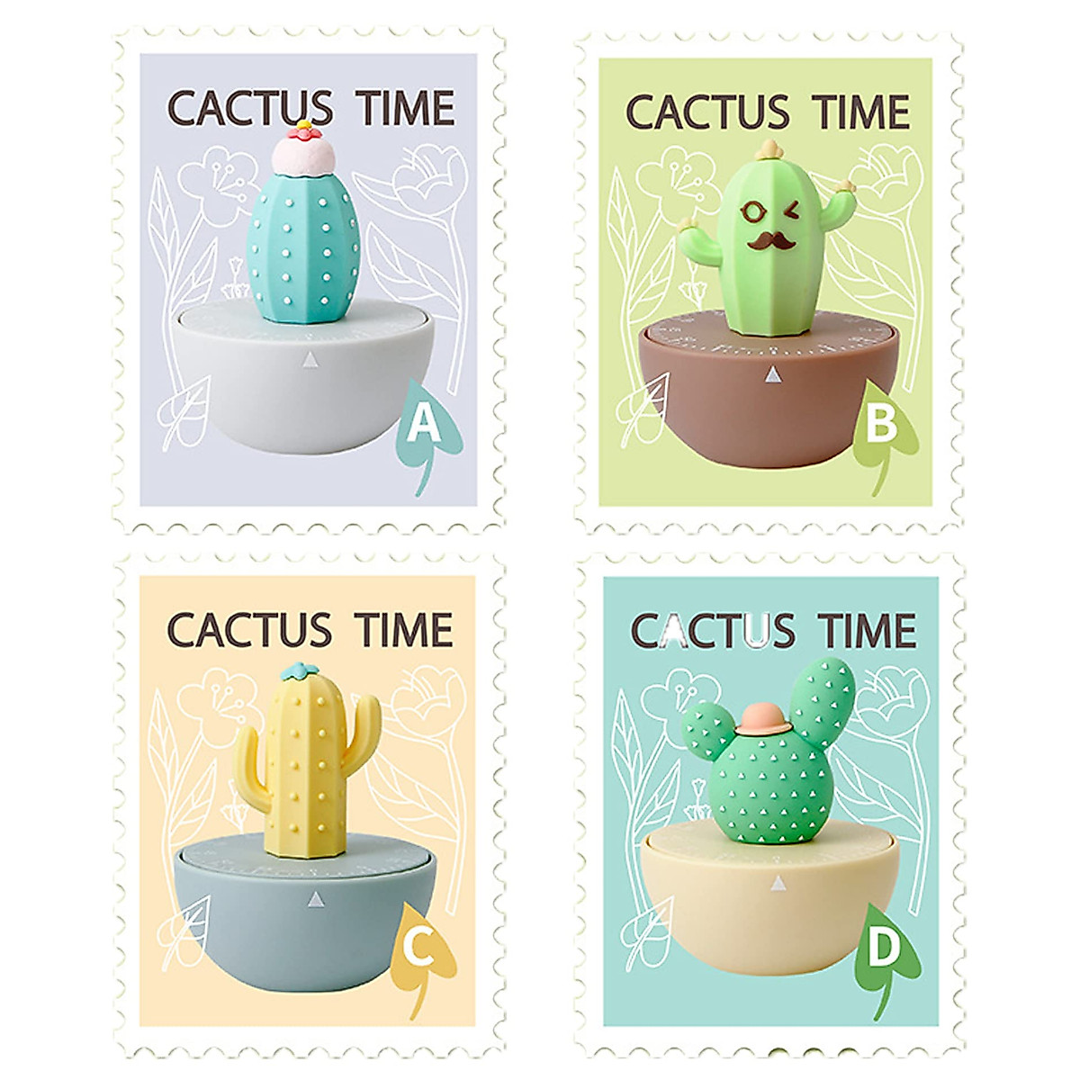 Ranvi Cute Cactus Shaped Time Manager 60 Minutes Mechanical Timer Kitchen Cooking Timer(Blue)
