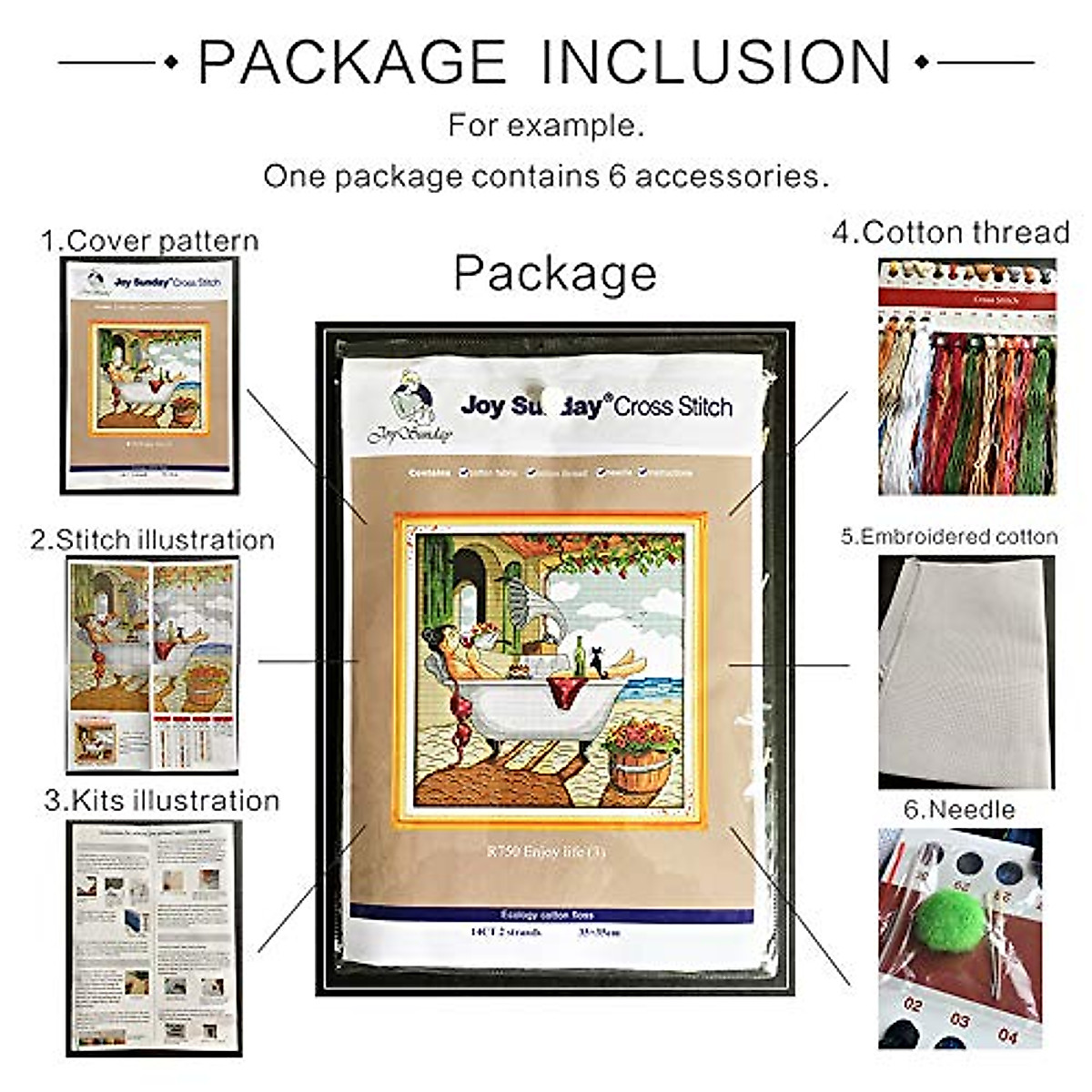 Joy Sunday Cross Stitch Kits 14CT Stamped Sacred Heart 1 13.4"x18.5" or 34cmx47cm Easy Patterns Embroidery for Girls Crafts DMC Cross-Stitch Supplies Needlework Figure Series