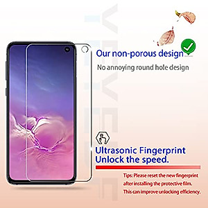 Galaxy S10e Screen Protector By YEYEBF, [2 Pack] HD-Clear Tempered Glass Screen Protector [Bubble-Free][3D Glass][9H Hardness][Case-Friendly] Screen Protector Glass For Samsung Galaxy S10e