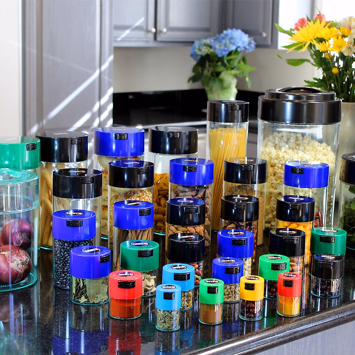 Minivac - 10g to 30 grams Vacuum Sealed Container - Red Cap & Black Body