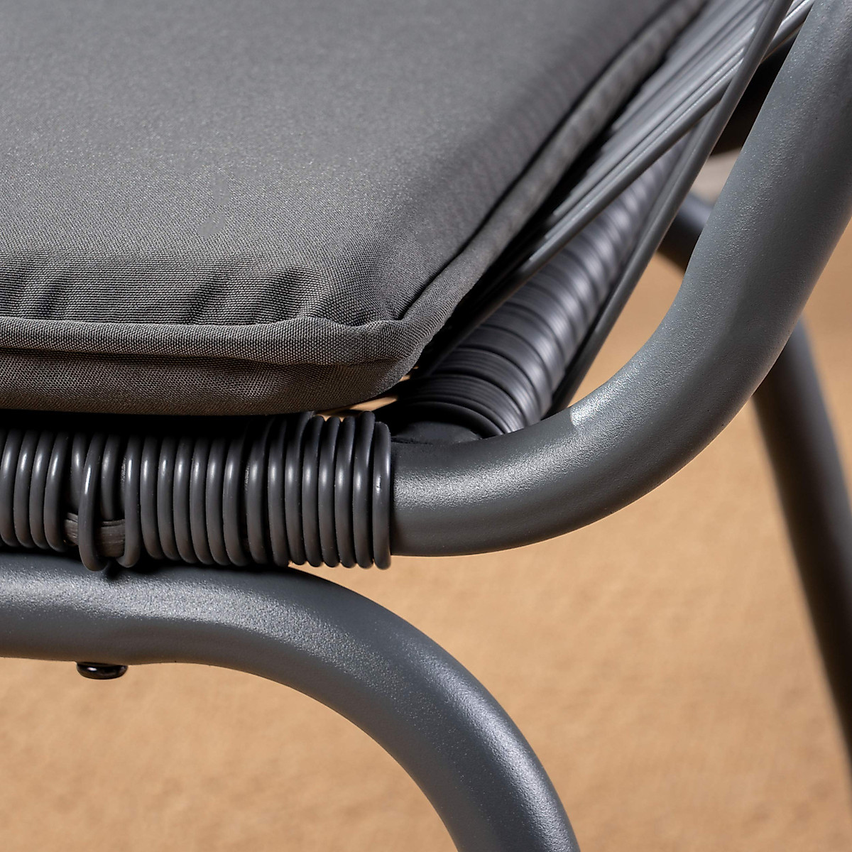 Christopher Knight Home Aiden Outdoor 3 Piece Faux Rattan Chair Set, Gray and White