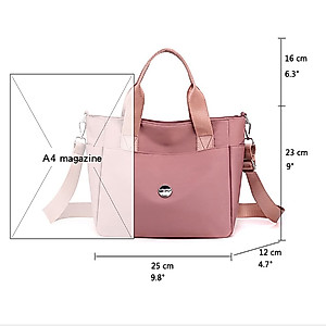 Small Nylon Cross Body Bag Purses for Women Tote Satchel Waterproof Crossbody Handbag Cute Purple Purse with Zipper Pocket Travel Messenger Women's Over the Shoulder Bag Ladies Casual Hand Bags Trendy