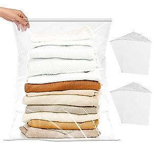 Boeyamto 20 Count 18" x 24" Extra Large Plastic Bags, 5 Gallon Storage Bags for Clothes, Trip, Moving, Camping. Giant Bags for storage. Travel Essential, Perfect Storage Accessories