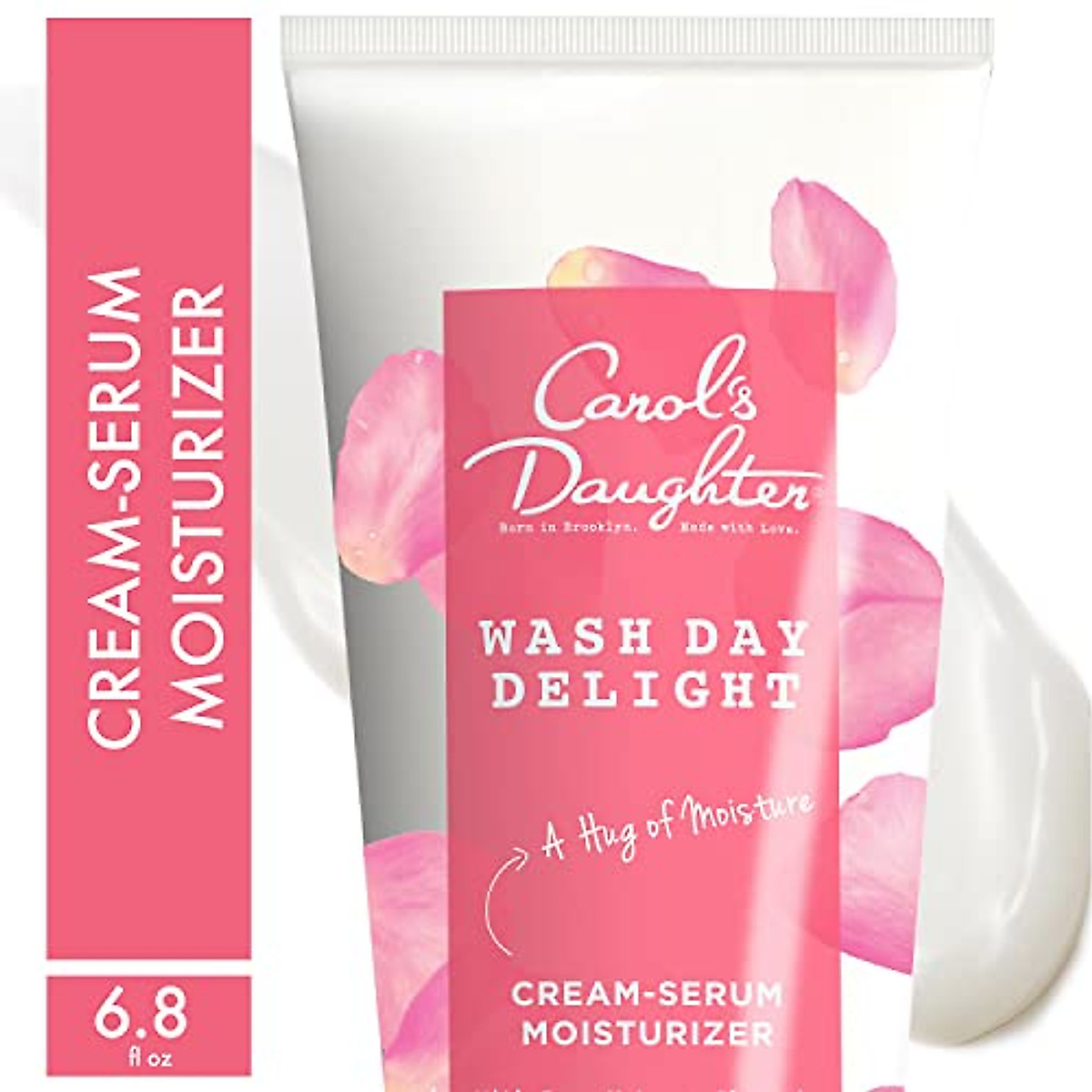 Carol's Daughter Wash Day Delight Cream Serum Moisturizer for Curly Hair, Anti-Frizz, Made with Rose Water and Glycerin, 6.8 Fl Oz