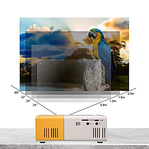 Portable HD 1080P Mini Projector for Movies and Gaming, Compact and Lightweight, USB and Connectivity, Ideal for Travel, Camping, and Home Entertainment (US Plug)