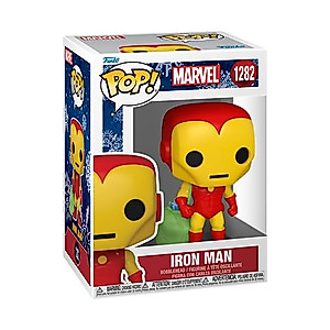 Funko POP! Marvel: Holiday - Iron Man with Bag - Marvel Comics - Collectable Vinyl Figure - Gift Idea - Official Merchandise - for Kids & Adults - Movies Fans - Model Figure for Collectors