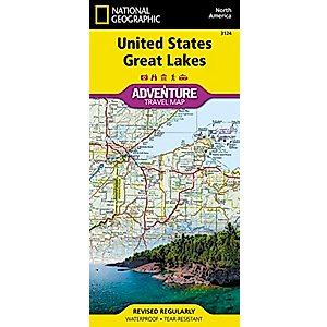 United States, Great Lakes Map (National Geographic Adventure Map, 3124)