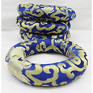 F773 Silk Brocade Ring Cushion Pillow for Tibetan Singing Bowl Hand Made in Nepal