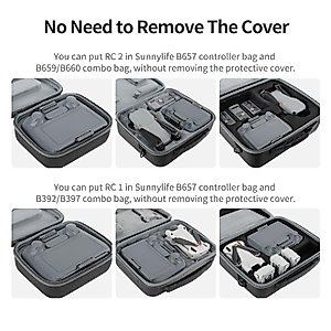 Anbee Upgrade 2-in-1 Protector Cover & Monitor Sun Hood for DJI RC 2 Remote Controller, Compatible with DJI Air 3S / Mini 4 Pro Drone (For DJI RC 2 Controller)