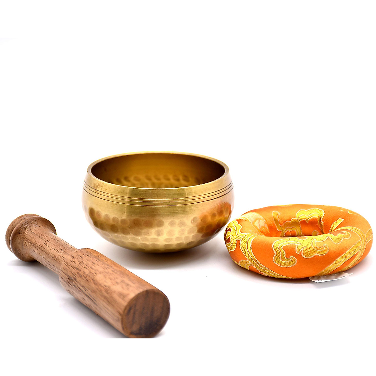 Hand beaten Tibetan Singing Bowl gift set - Yoga Chime - Meditation Bowls- Tibetan Bell - Handcrafted in Nepal - Free Mallet cushion