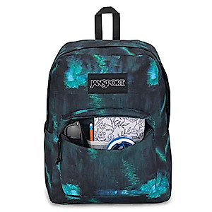 JanSport SuperBreak Plus Backpack with Padded 15-inch Laptop Sleeve and Integrated Bottle Pocket - Spacious and Durable Daypack for Work and Travel - Matrix Glitch