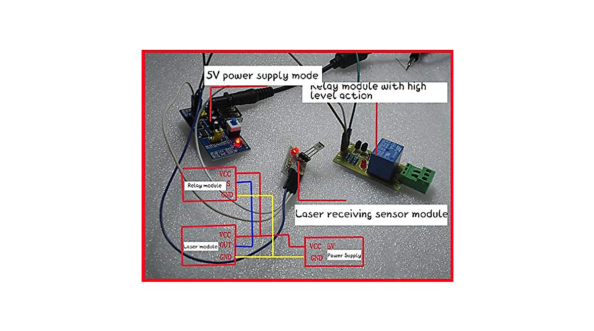Acxico 2Sets Laser Sensor Module For Arduino AVR(KY-008 Laser ...